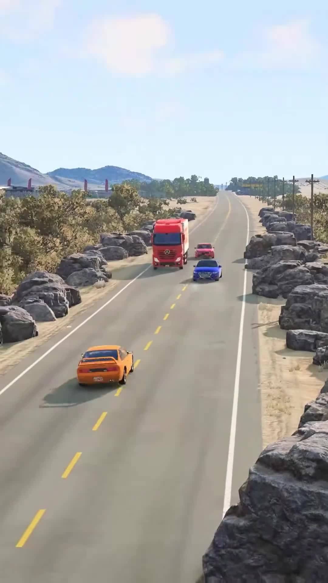 115.真实的高速公路车祸 #车祸模拟器 #开车注意安全