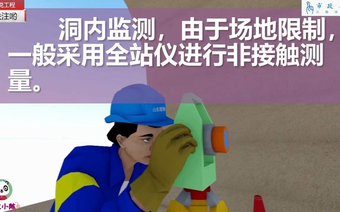 隧道工程洞内净空收敛和拱顶沉降监测动画演示讲解!