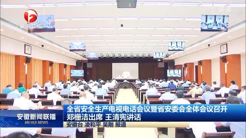 安徽省安全生产电视电话会议暨省安委会全体会议召开
