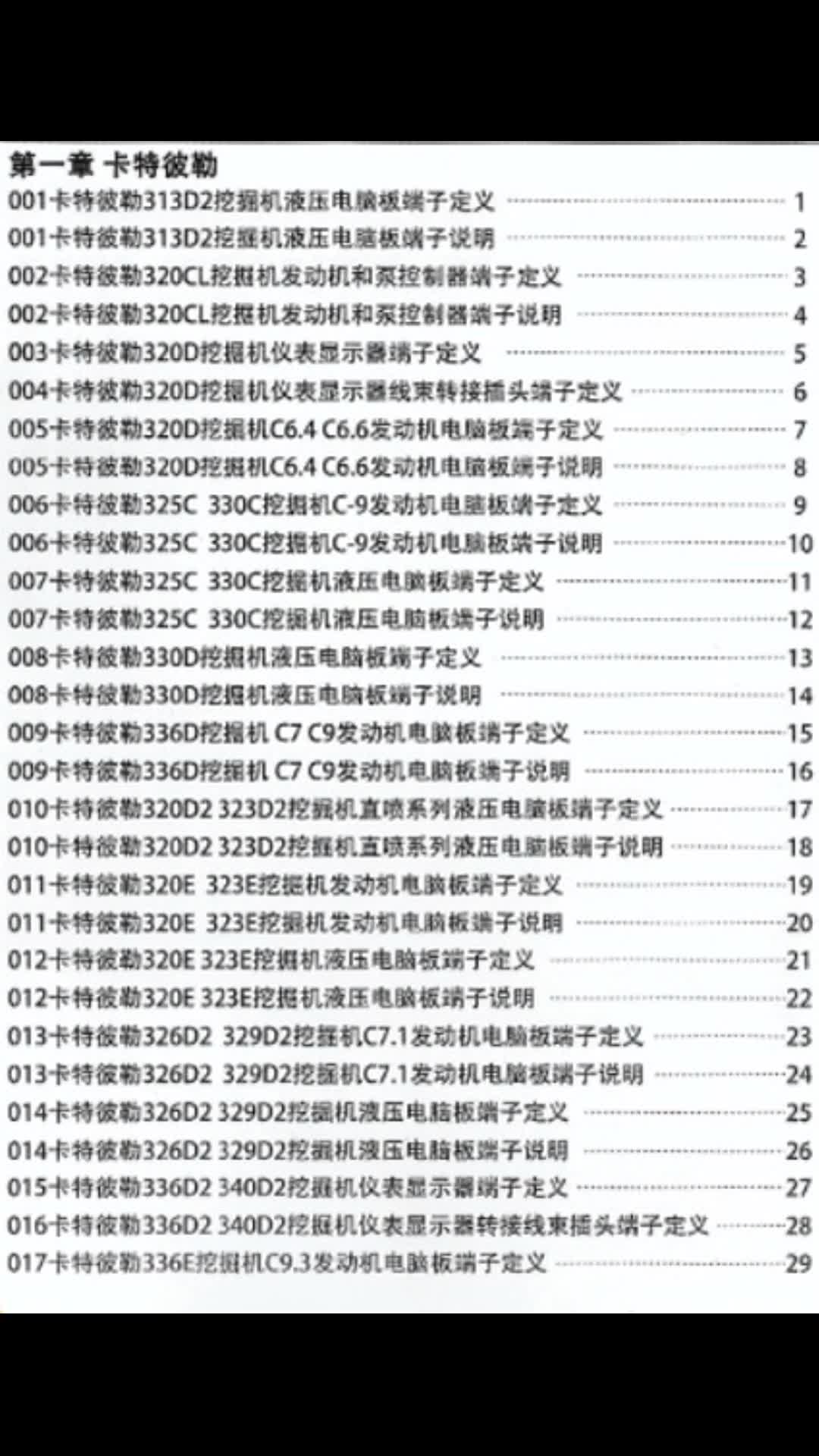 挖掘机 电脑板 针脚图 电子电路图 发动机电脑端子针脚定义图资料