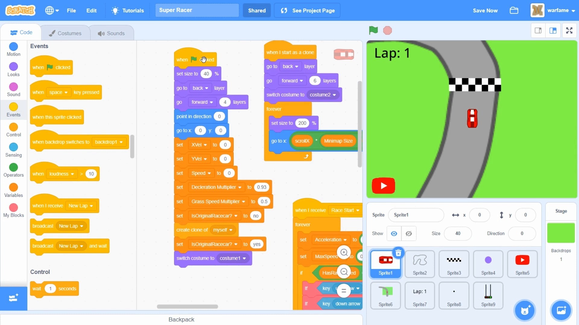 编程游戏|赛车|Scratch|How to Make a Racing Game (Part 6)