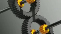 一对齿轮传动的3D动画,总觉得哪里怪怪的,你发现了吗?