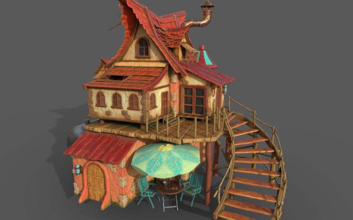 【maya场景建模】maya转zbrush上材质玩哦,建模流程总离不开zb呢