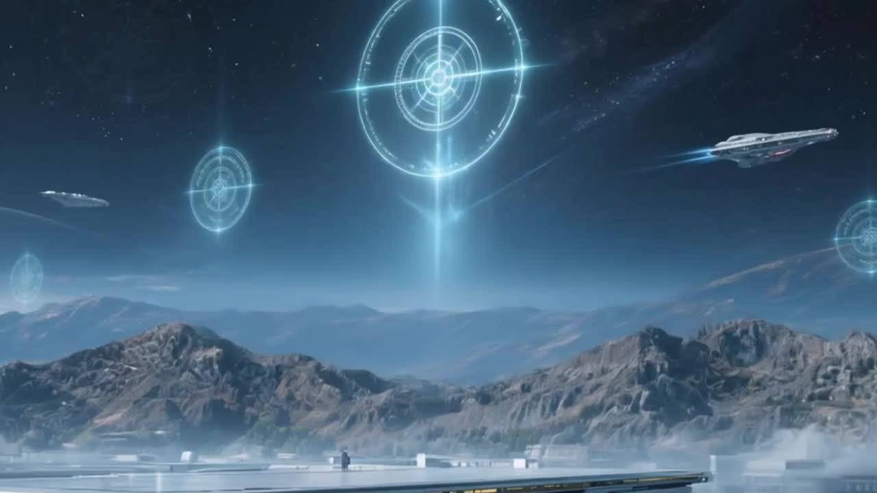 AI 地标建筑全息投影视频动画教程