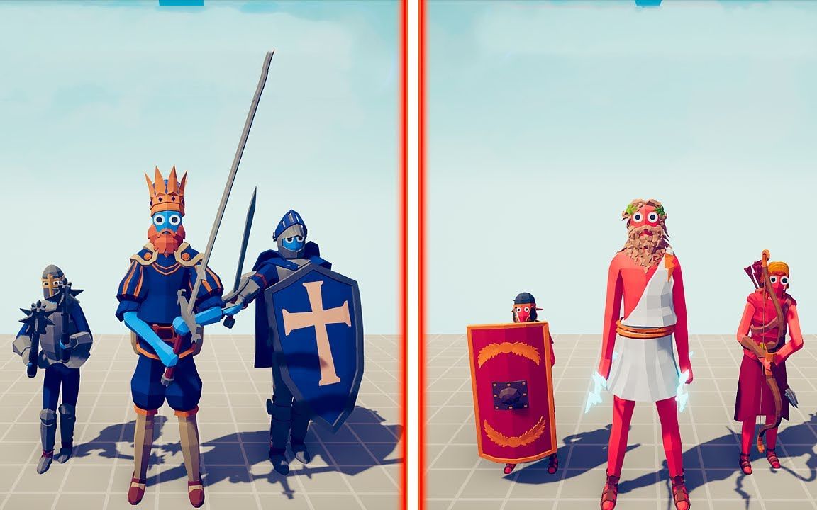 全面战争模拟器:搞笑战斗,中世纪队vs古代队