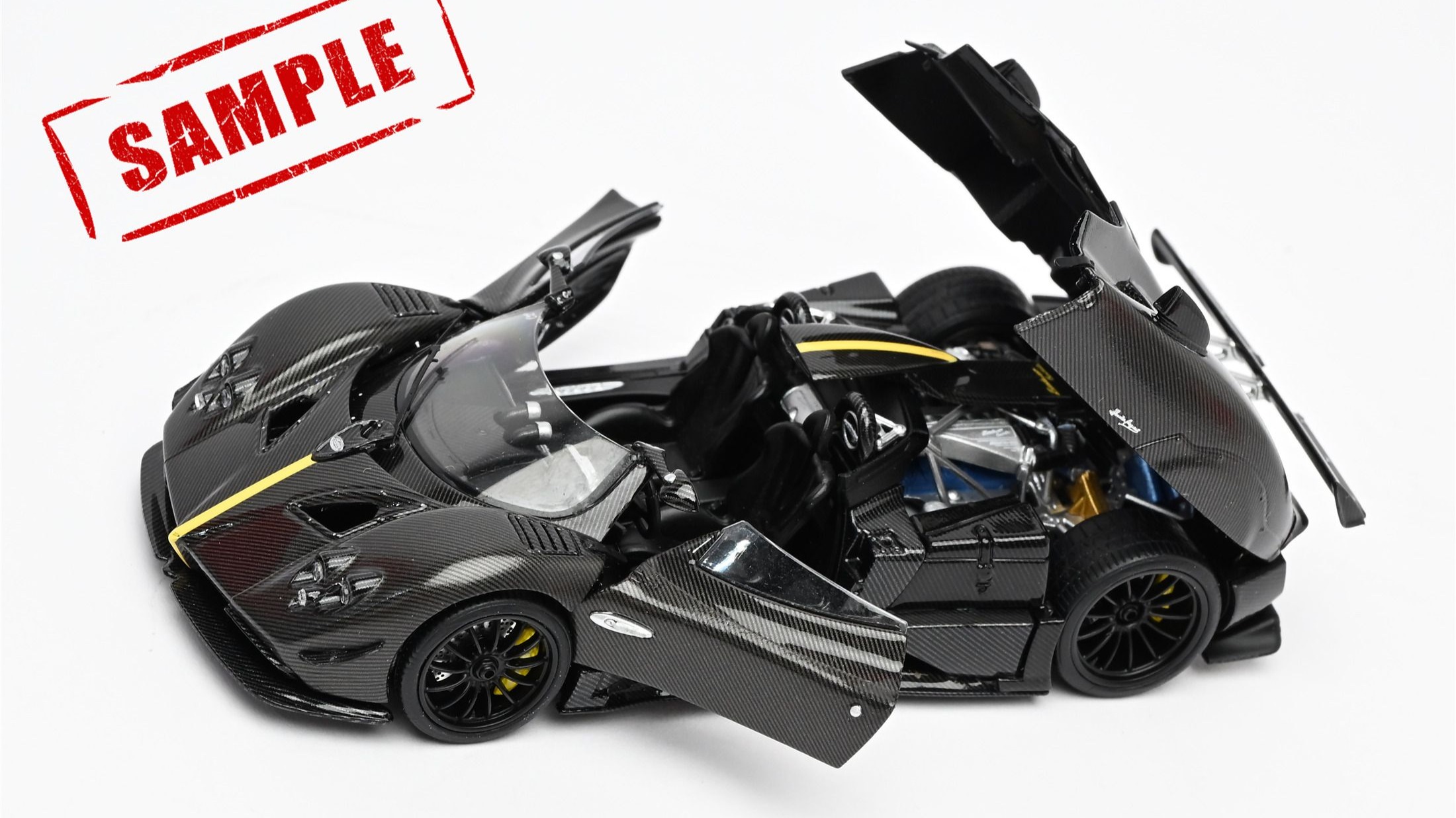 ...的你!LCD 1:43 合金全开 Zonda HP Barchetta 全碳配色样品模型展示