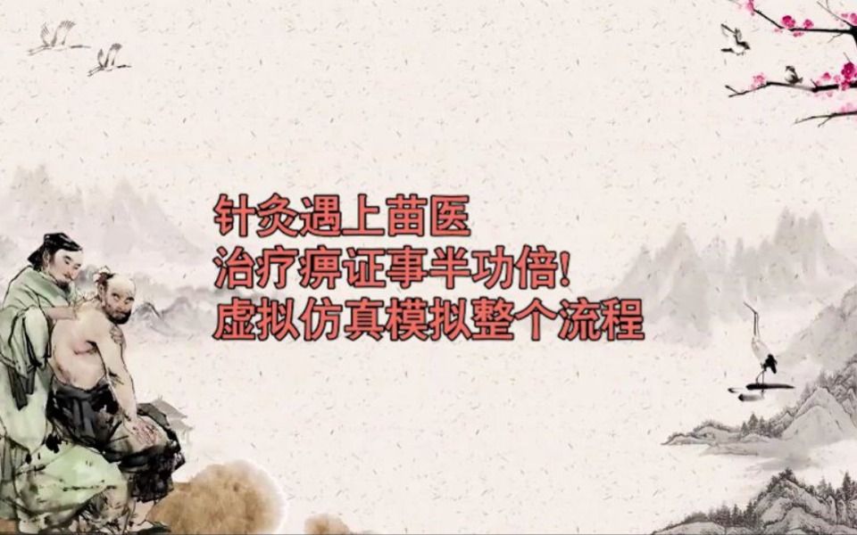针灸遇上苗医 治疗痹证事半功倍!虚拟仿真模拟整个流程