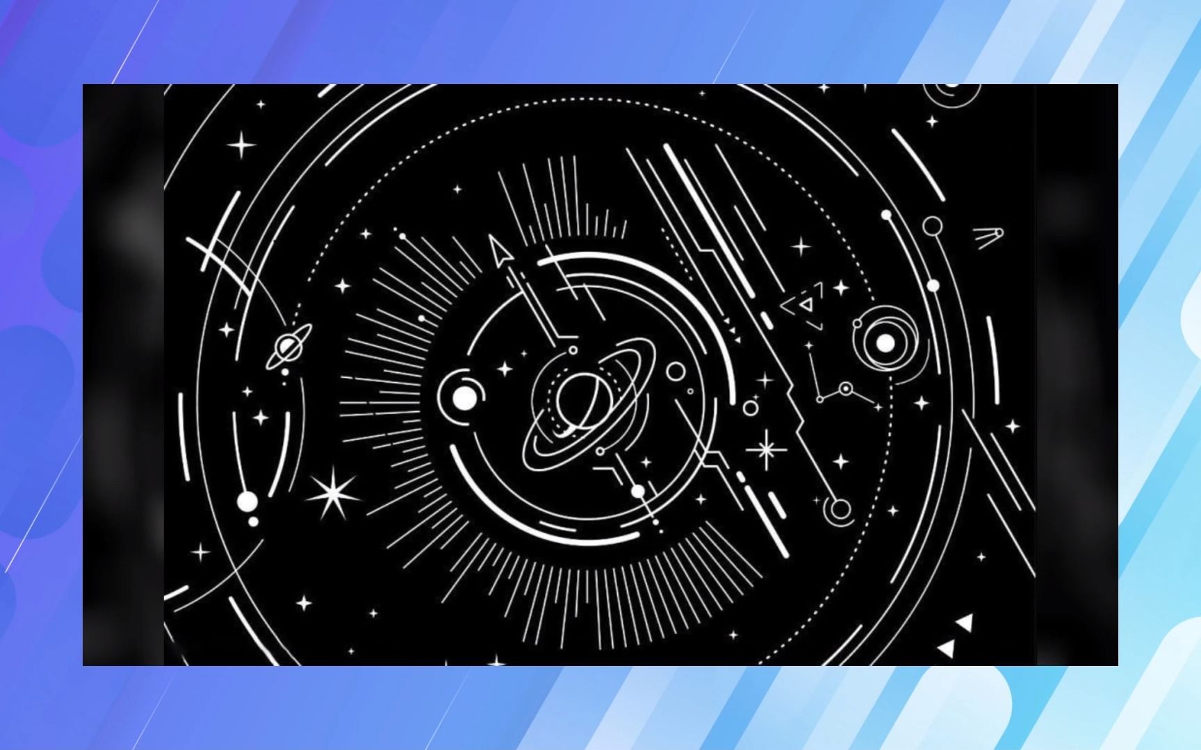 太空科技主题抽象线条矢量PS海报平面设计背景图形素材