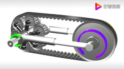 无级变速器的结构设计,看看它的运行动画
