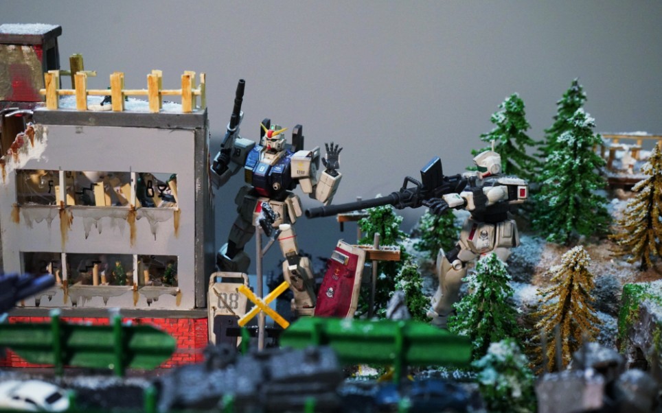 萌新高达微缩模型场景制作～