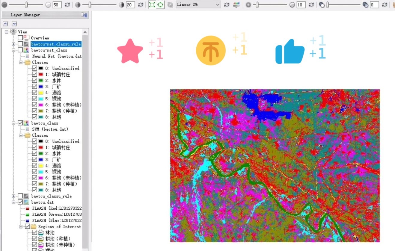008 #ENVI-遥感影像的SVM(支持向量机)和神经网络监督分类——以...