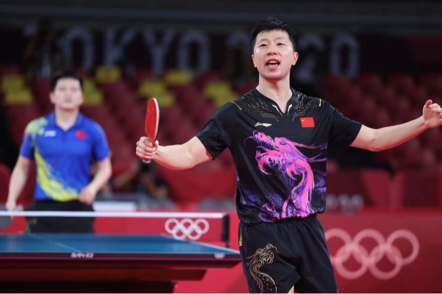 小胖太紧张了!2021年东京奥运会男单决赛:马龙4-2樊振东