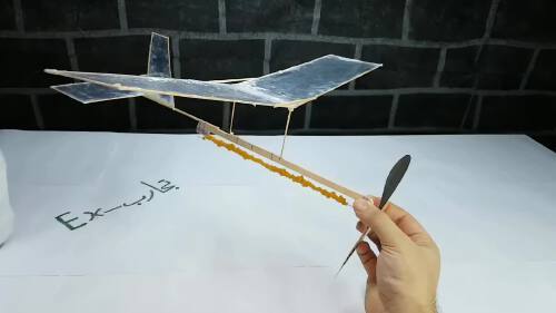 做个橡皮筋动力的飞机