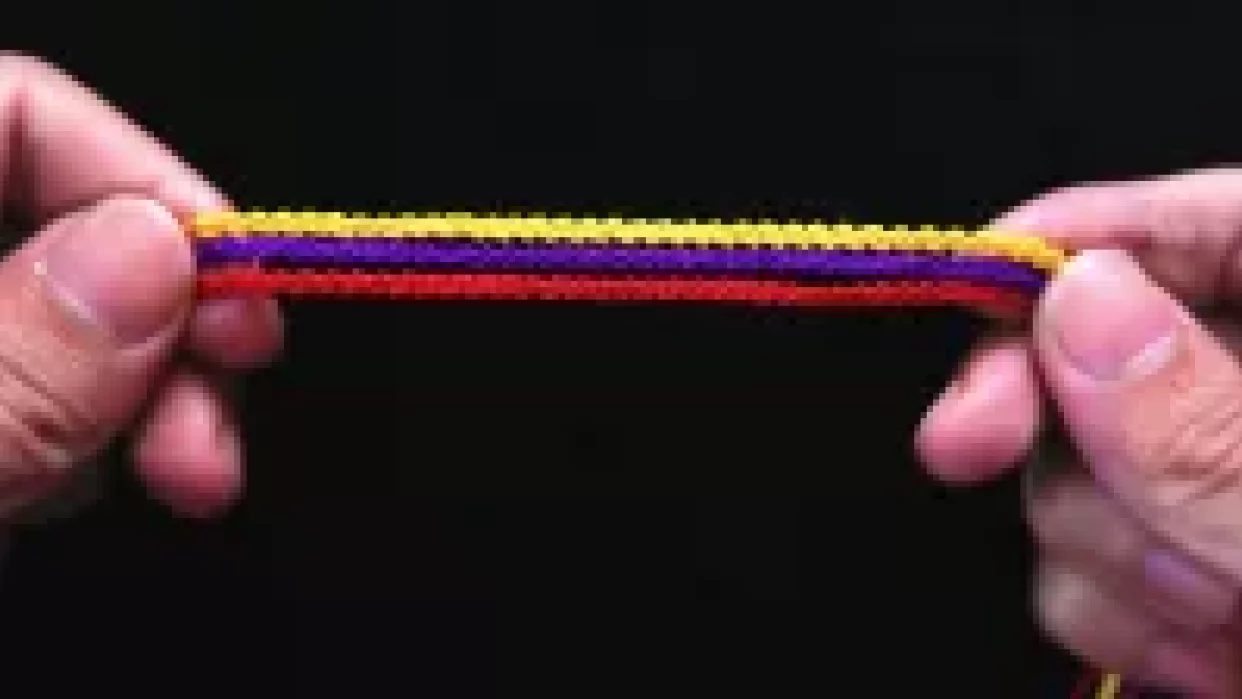 手链编织教程:非常漂亮的左右结手链,编法简单,女孩子赶紧试试