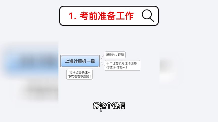 1.考前准备工作 上海计算机一级考试教程
