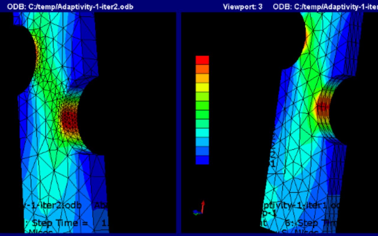 abaqus网格自动重新划分功能案例