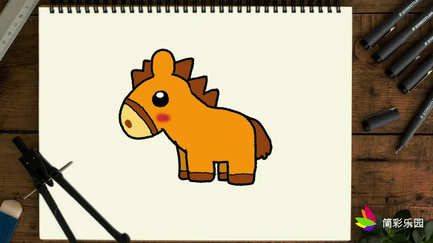 简单易学的小马简笔画步骤图,轻松变身绘画达人