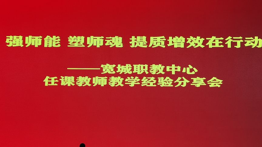 强师能,塑师魂,提质增效在行动