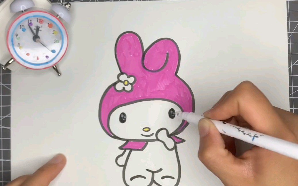 可爱的美乐蒂简笔画怎么画?教程来啦 三丽鸥人物简笔画