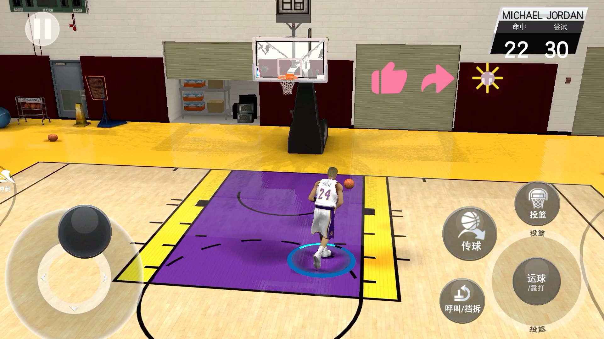 【干货】NBA2k20手机版技术教学,NBA2k20简单实用的技巧,实战也能...
