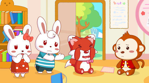 兔小贝安全教育动画 第3季 第18集 教室内不玩闹