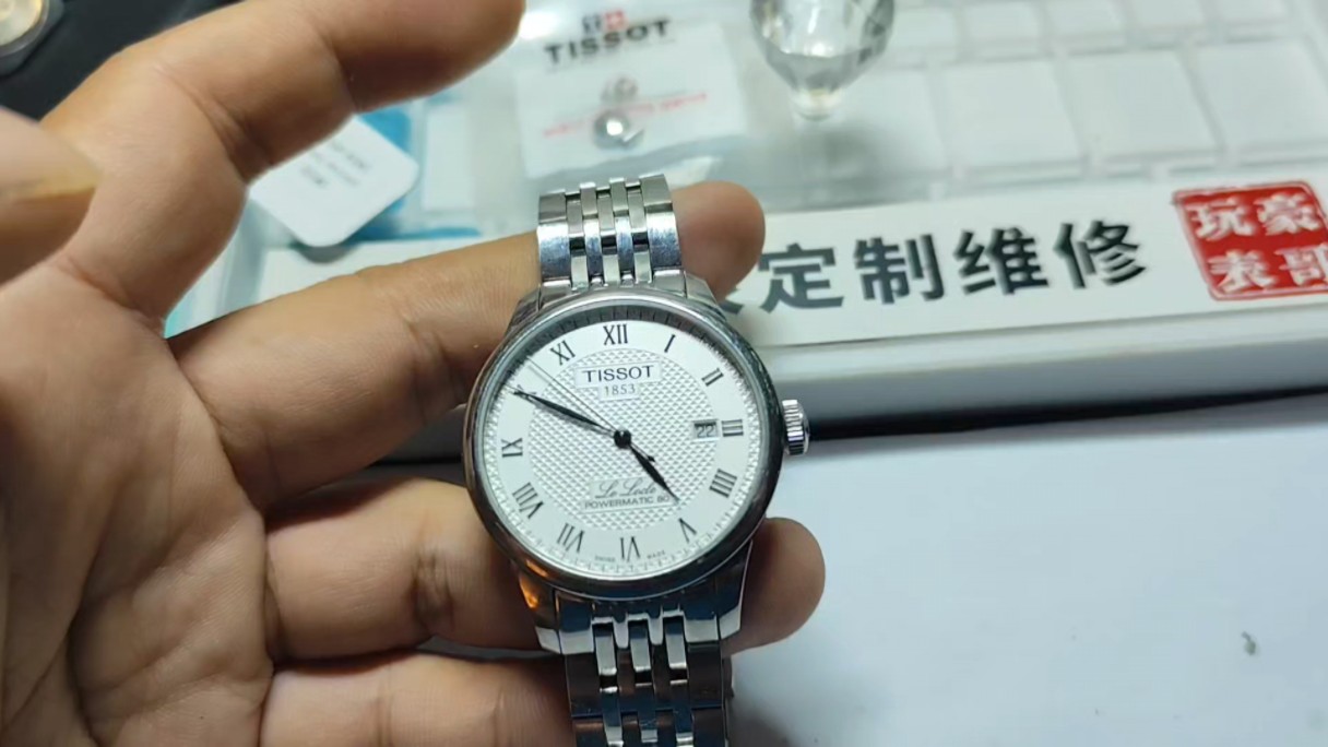 维修日记:天梭力洛克80机芯维修保养,更换把头把杆,清洁抛光,防水处理...