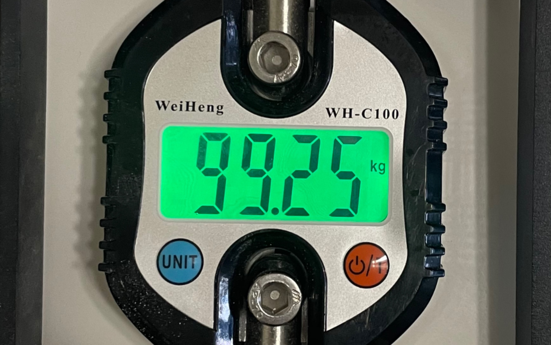 【握力测试】左手无扶握99.25kg |魔腕150握力计