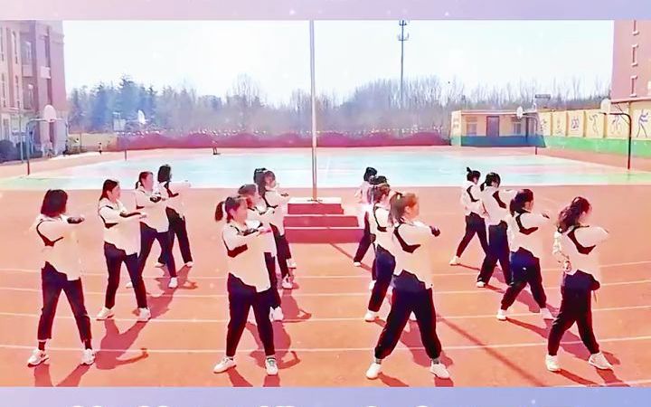 运动会开场舞蹈《雪龙吟》元旦新年国庆扇子舞,校园体艺节演出,小学...