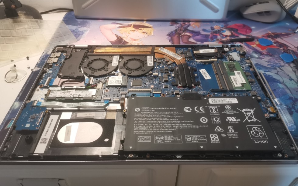 惠普星15 Pavilion15 新手第一次换笔记本电池(HT03XL)