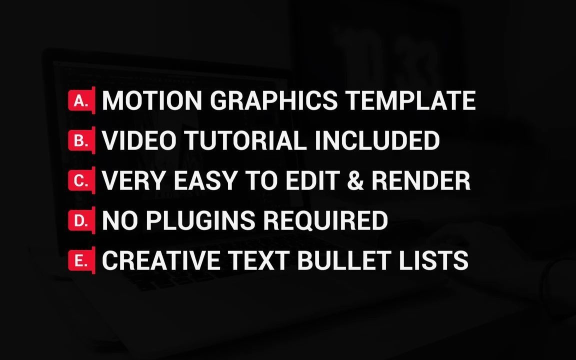 Pr图形模板 10组项目动态列表符号文本步骤流程分类 Pr素材