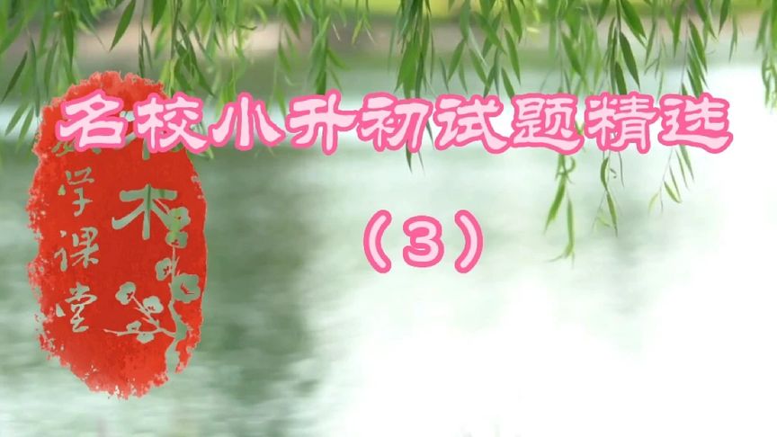 名校小升初数学试题精选(3)