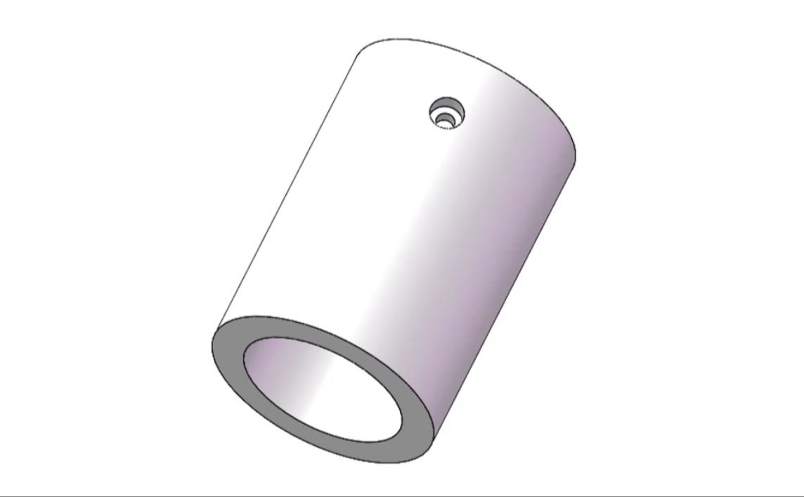 SolidWorks如何在圆柱面上打孔