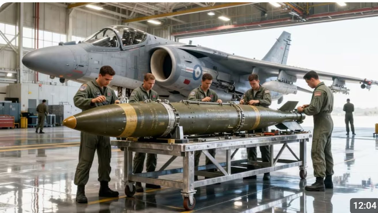 美国海军陆战队试射AV-8B鹞式II的强力弹药