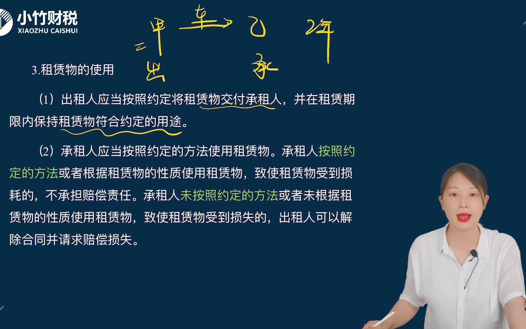 2022中级会计考试-中级经济法-第52讲:租赁合同