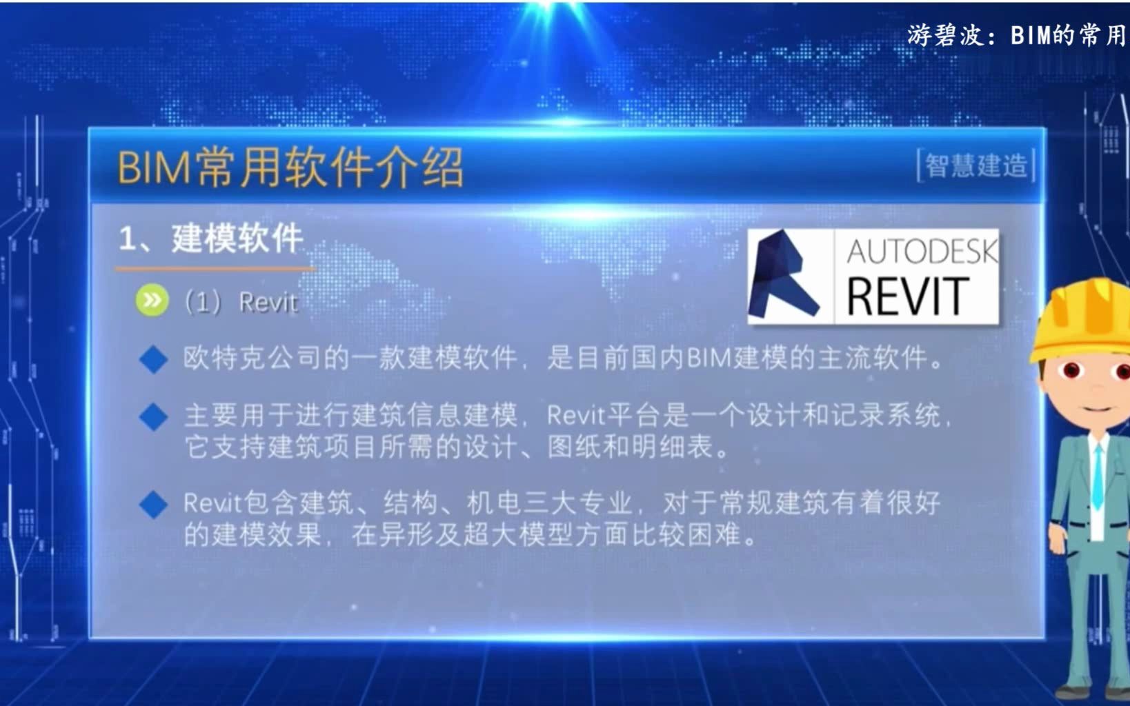 游碧波:BIM的常用软件