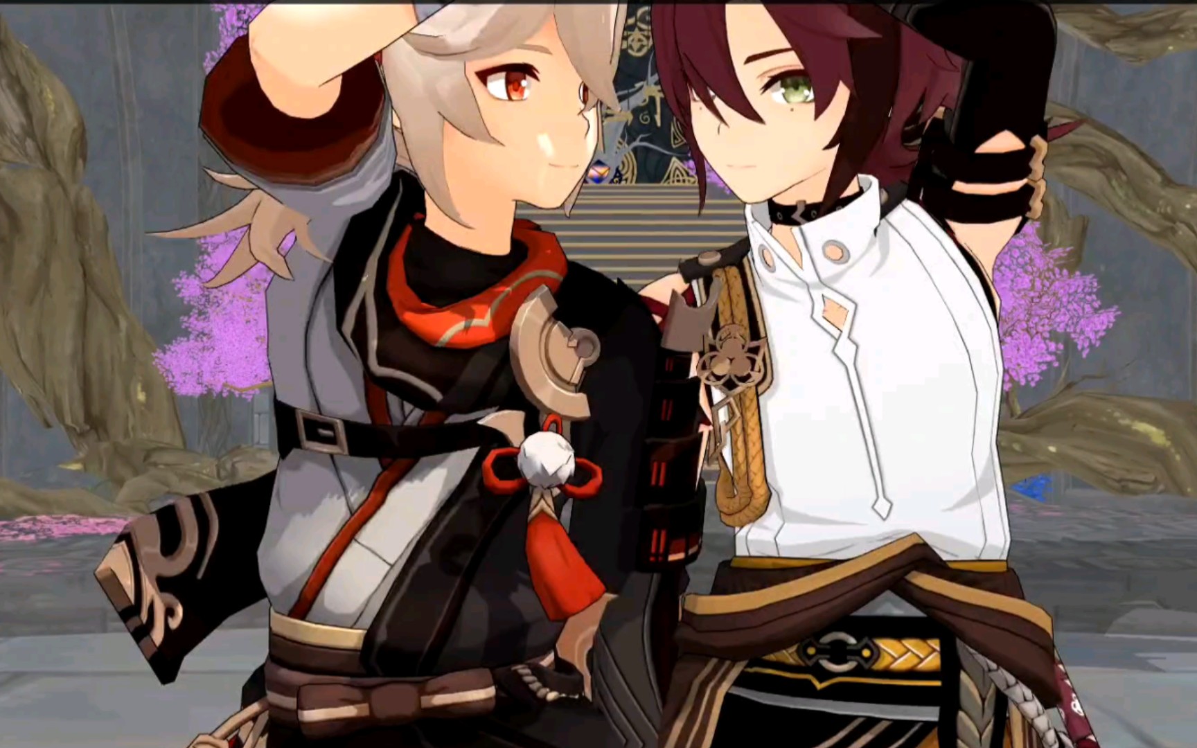 【原神MMD】万叶与一拳鹿人的双人舞蹈