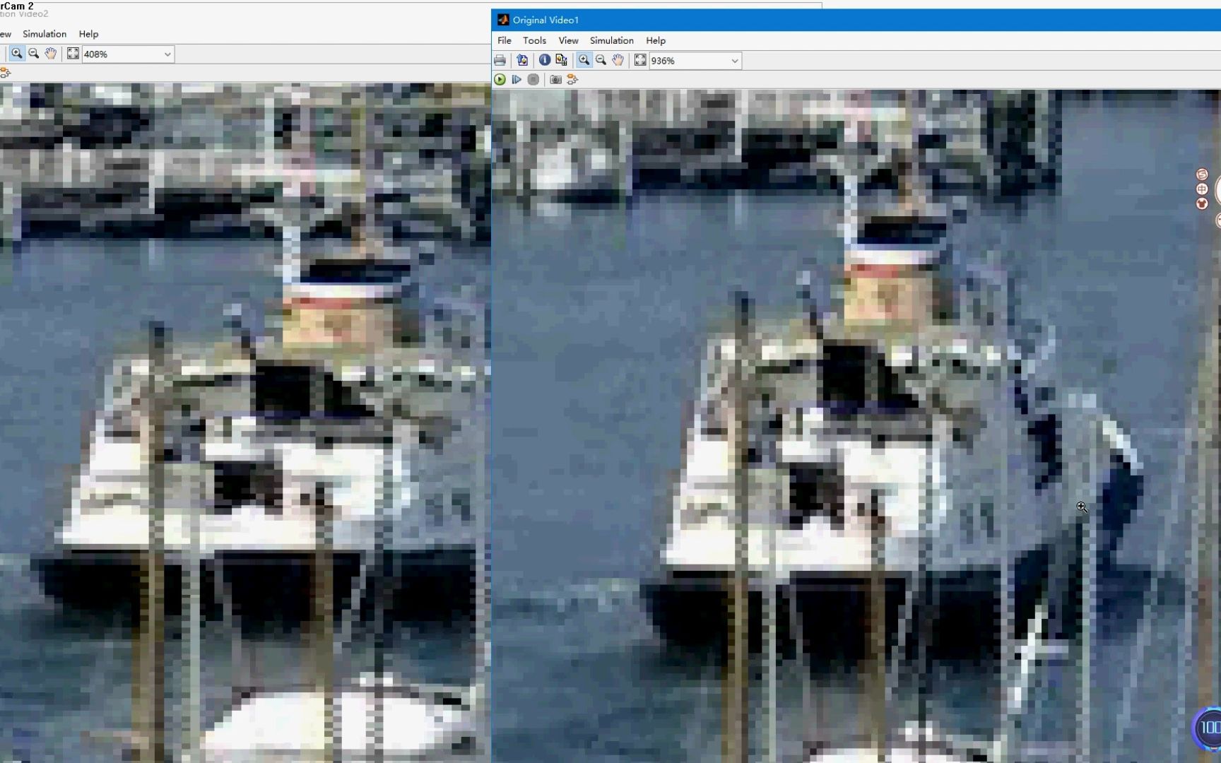 基于simulink的MPEG4视频超分辨率重构仿真