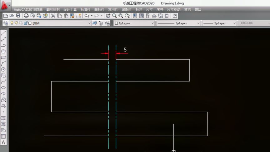 机械工程师CAD2020—30断开线