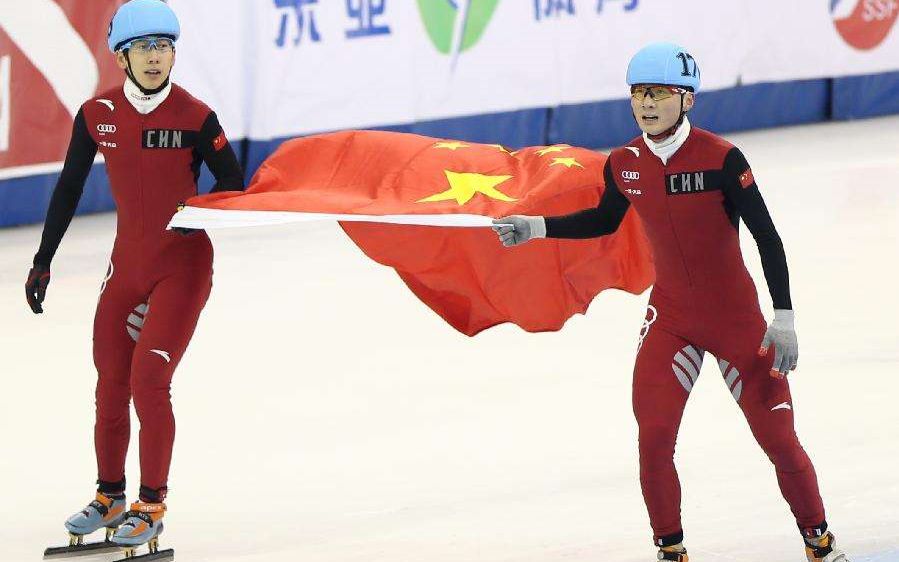 2015短道速滑世界杯上海站 中国队任子威获得1500米冠军
