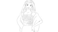 [小林简笔画]绘画动画片《芭比公主之梦想豪宅》中的时尚芭比公主...