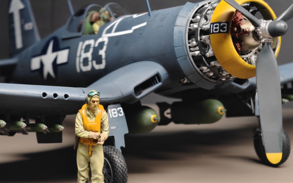 【田宫 军模制作】耗时一个月制作完成,萌新的第一台 田宫 1/32 F4U-...