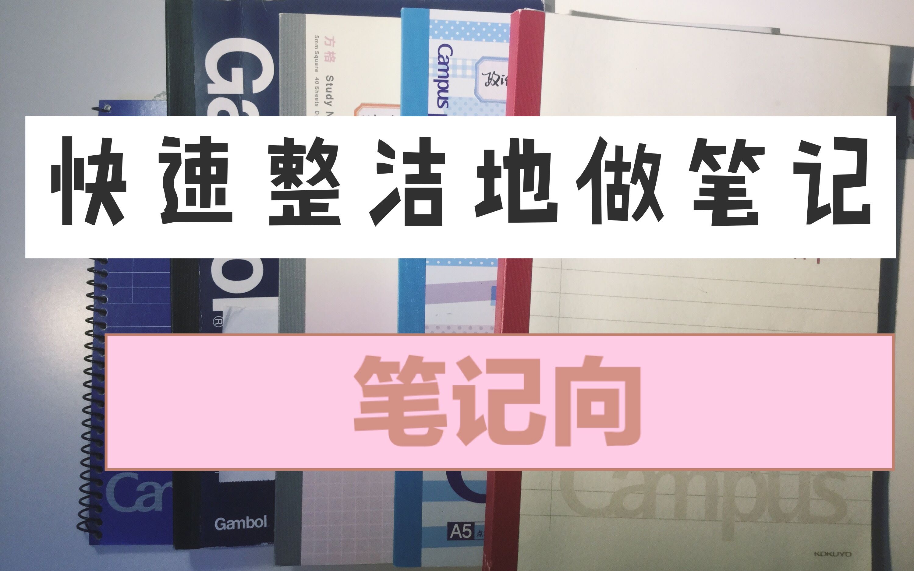 【笔记向】如何高效率地做笔记|一份整洁的笔记你需要什么?