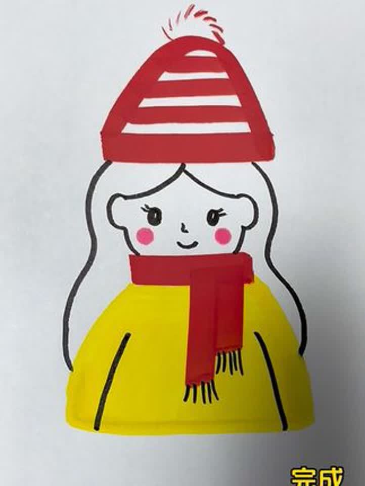 这样画小女孩简单又好看#小女孩简笔画