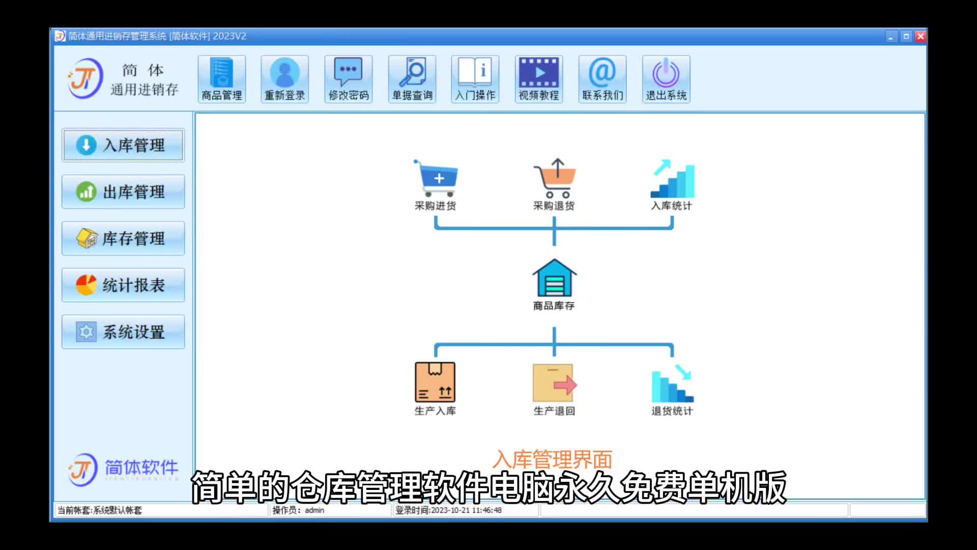 简单的仓库管理软件电脑永久免费单机版