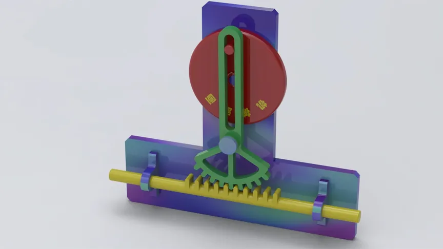 【机械动画】往复运动机械机构动画
