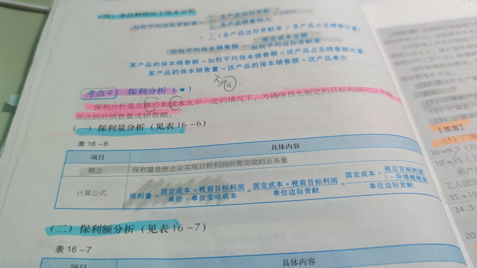 考点4保本分析/注会备考CPA/财务管理科目/第十六章本量利分析