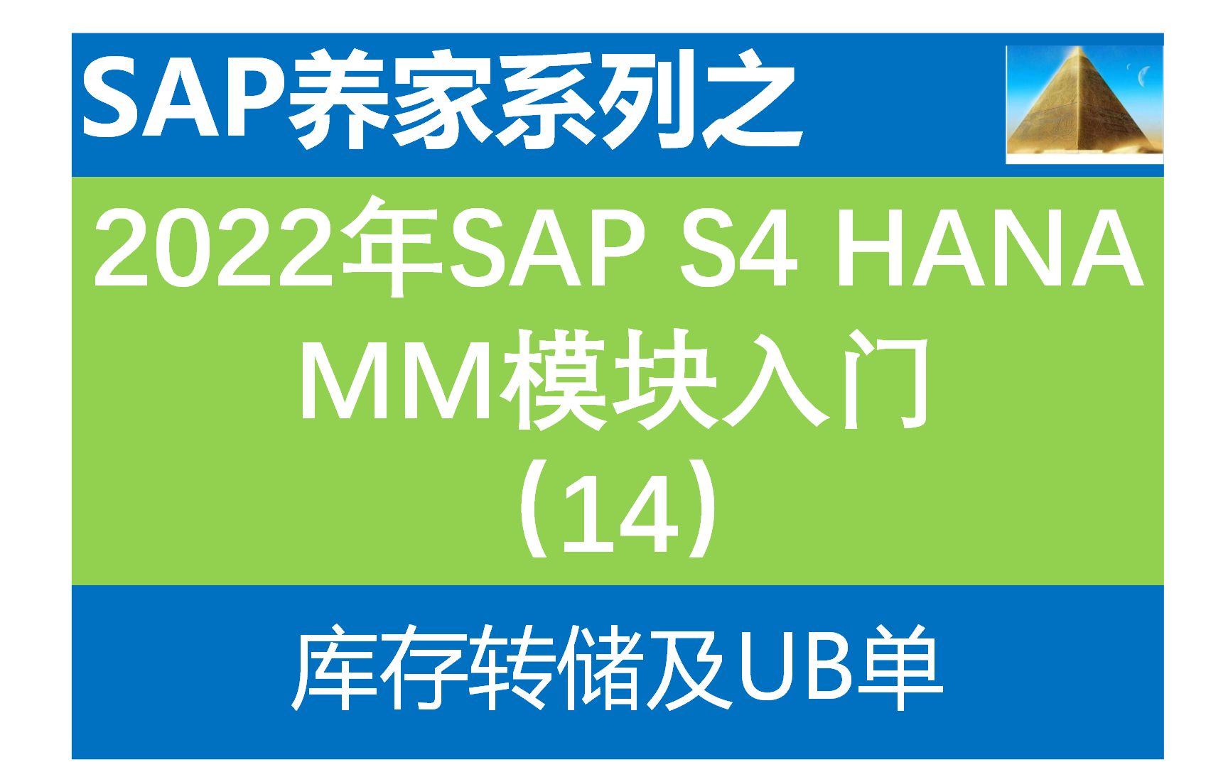 ...HANA MM入门14 库存转储及UB单 SAP FICO SAP MM SAP ABAP ...