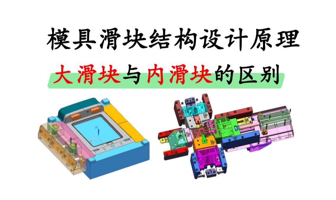 塑胶模具设计滑块结构知识,大滑块与内滑块的区别及设计原理,看懂...
