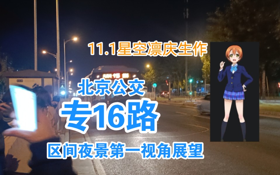 ...专16路区间夜景3倍速/原声原速第一视角展望 地铁北安河站---西埠头