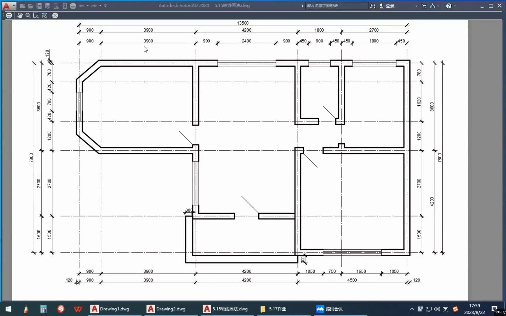 【CAD绘图基础】轴线画法是建筑和工装比较常见的绘图方式,通过...